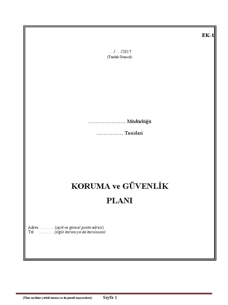 Koruma Plani | PDF