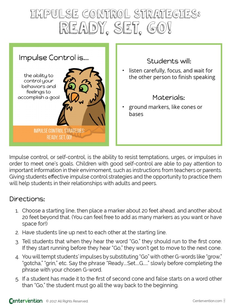Impulse Control Strategies for Students | PDF | Self Control | Self ...