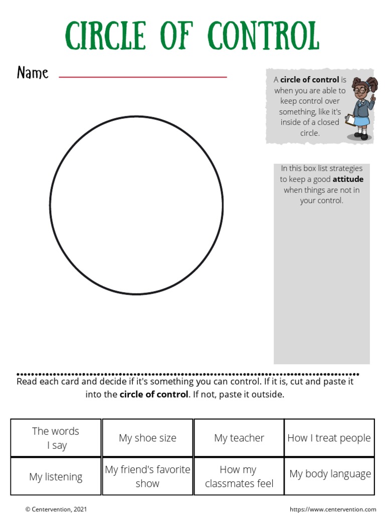 Circle-of-Control-Worksheets | PDF