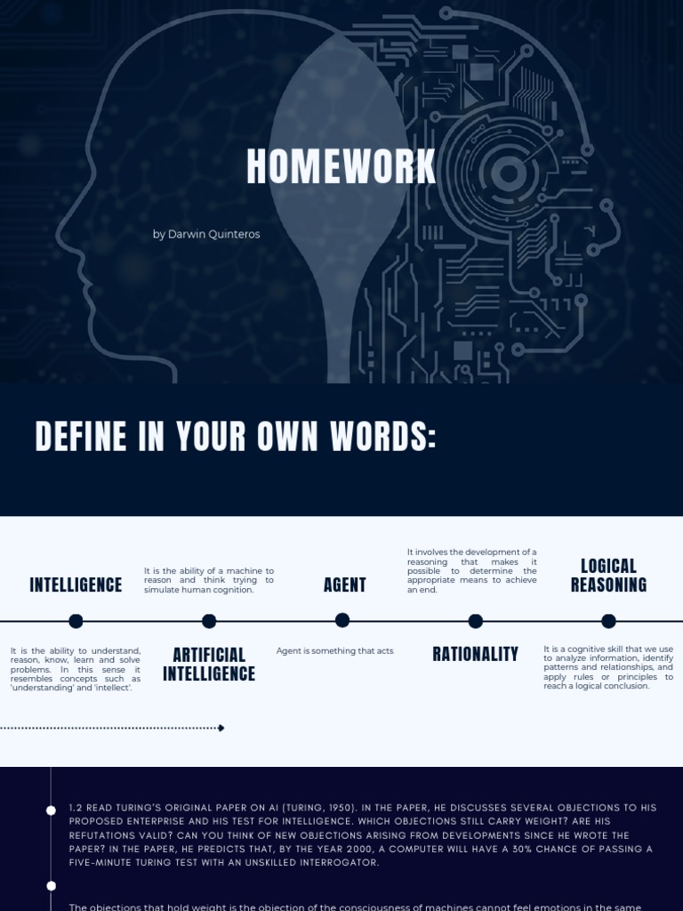 Homework | PDF | Intelligence (AI) & Semantics | Artificial Intelligence