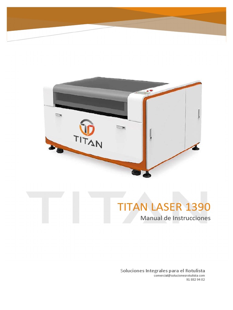 Manual Usuario TITAN Laser 1390 ESP | PDF | Agua | Software
