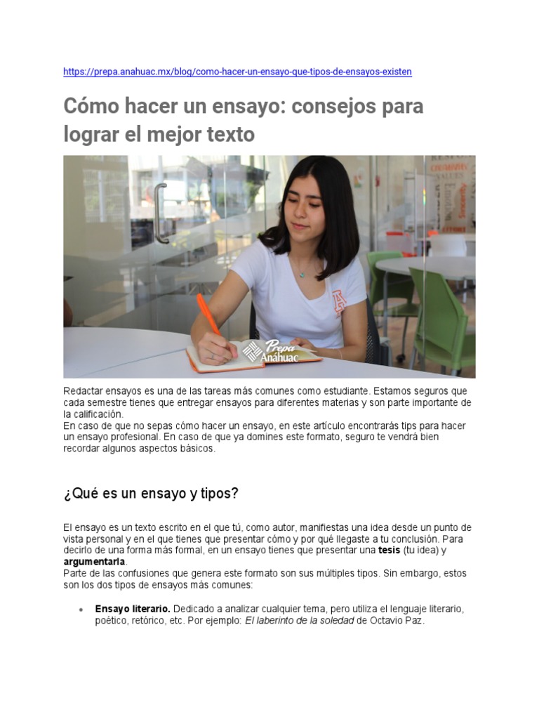Cómo Hacer Un Ensayo UAnáhuac | PDF | Ensayos | Cognición