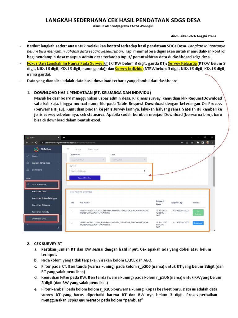 Edit by Angghi - LANGKAH SEDERHANA CEK HASIL PENDATAAN SDGS DESA | PDF | Metode & Bahan Ajar ...