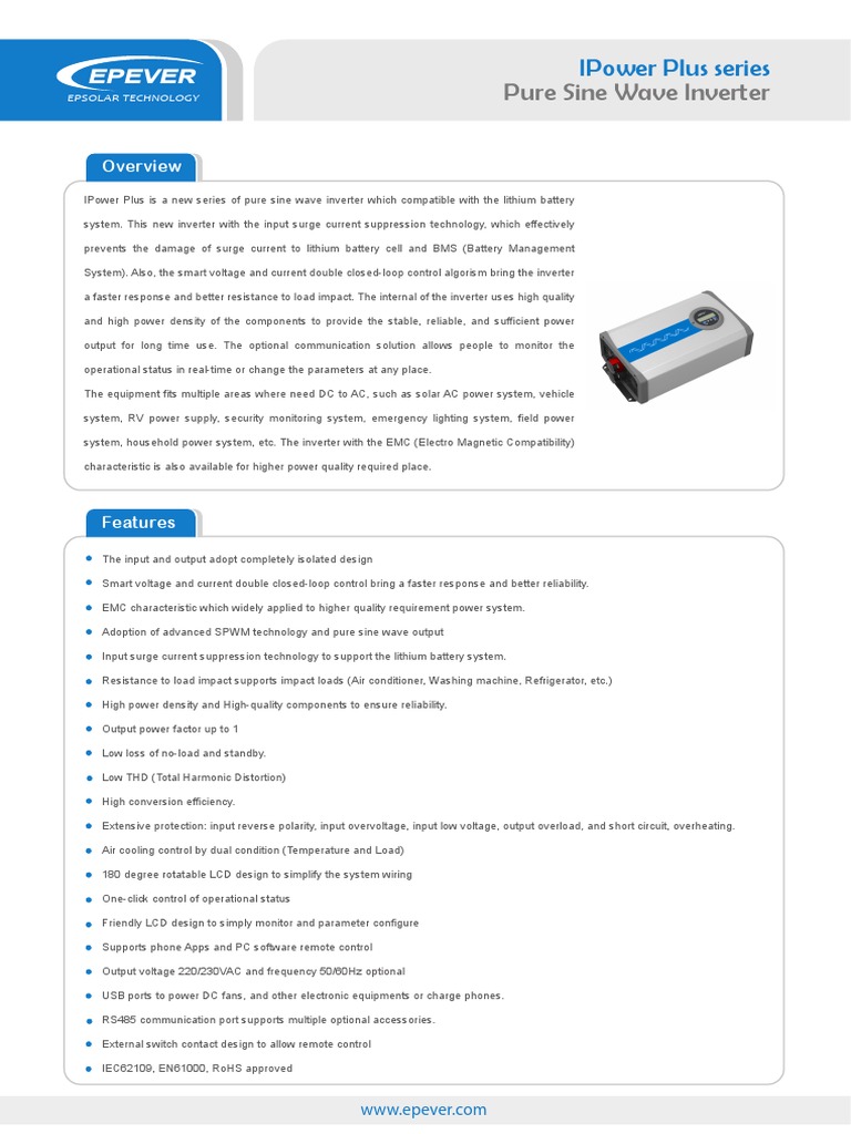 Datasheet - Inversor | PDF | Power Inverter | Electronic Engineering