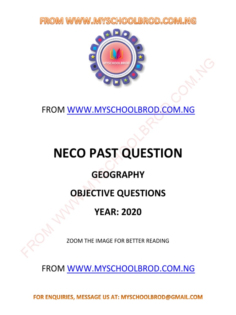 Neco 2020 Geography Objective | PDF | Intellectual Property Law | Civil ...