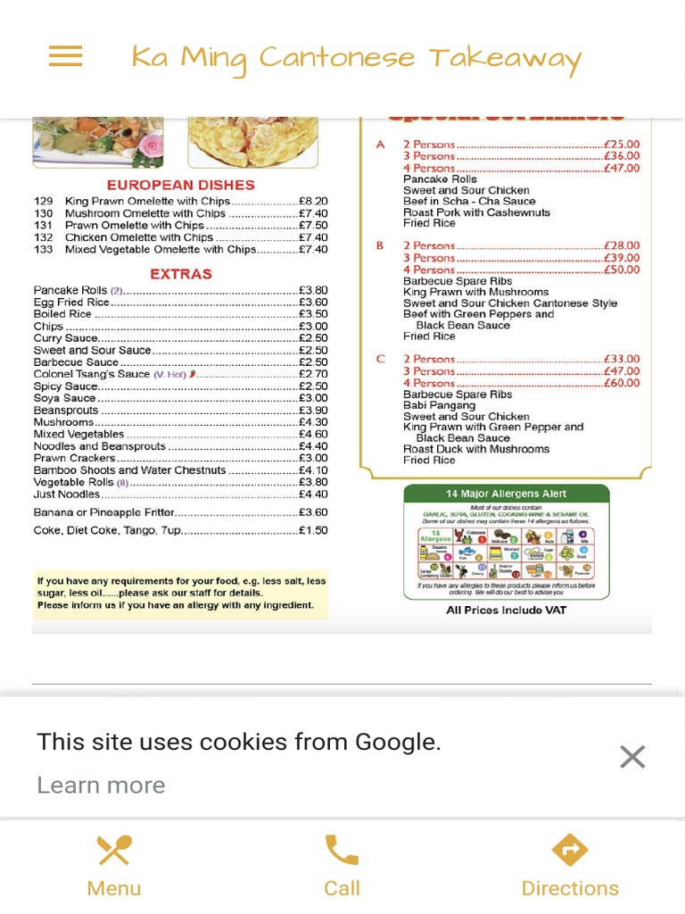 Ka Ming Cantonese Takeaway - Cantonese Style Chinese Takeaway Based in ...