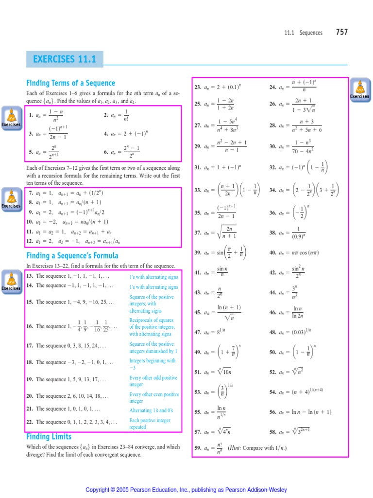 Tcu11 11 01ex | PDF | Sequence | Limit (Mathematics)