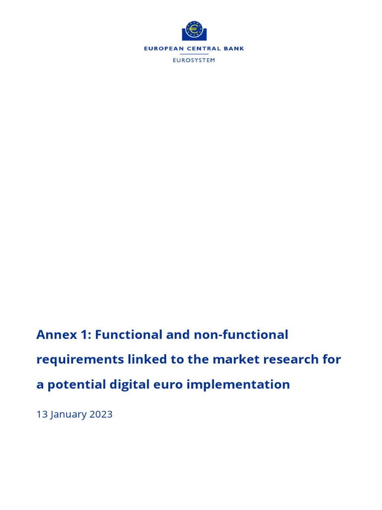 Ecb - Dedocs230113 Annex 1 Digital Euro Market Research - en | PDF ...