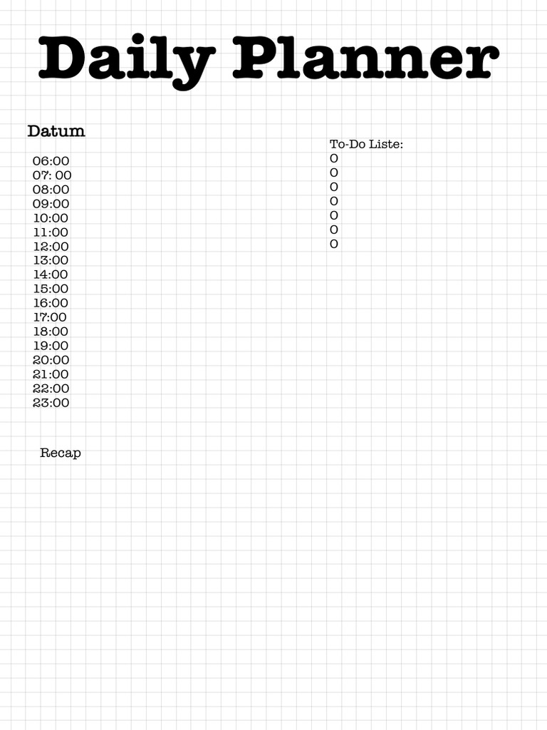 Planner Page 1 | PDF