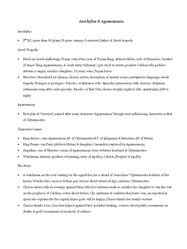 Agamemnon | PDF | Agamemnon | Clytemnestra