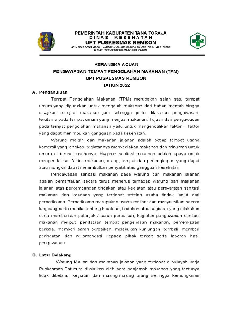5. KERANGKA ACUAN KEGIATAN IKL TPM | PDF