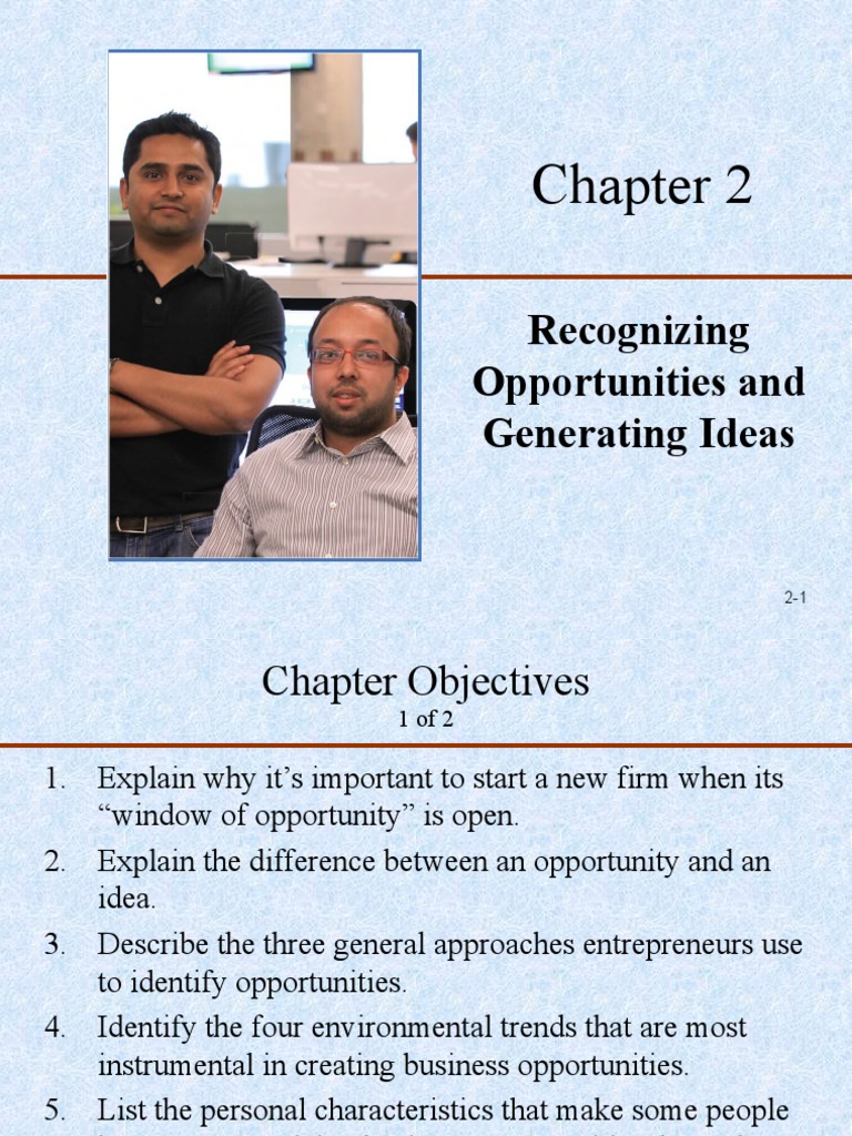 Idea vs. Opportunity | PDF | Entrepreneurship | Focus Group