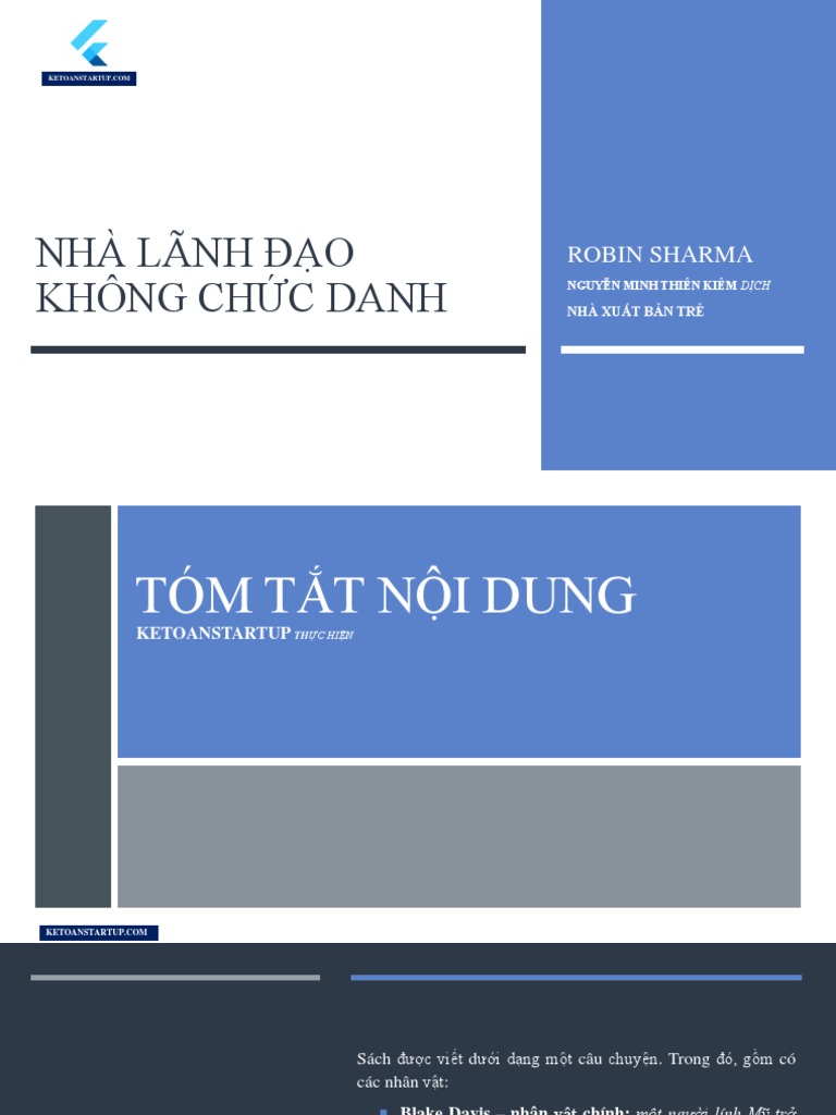 Tom Tat SACH - Nha Lanh Dao Khong Chuc Danh | PDF