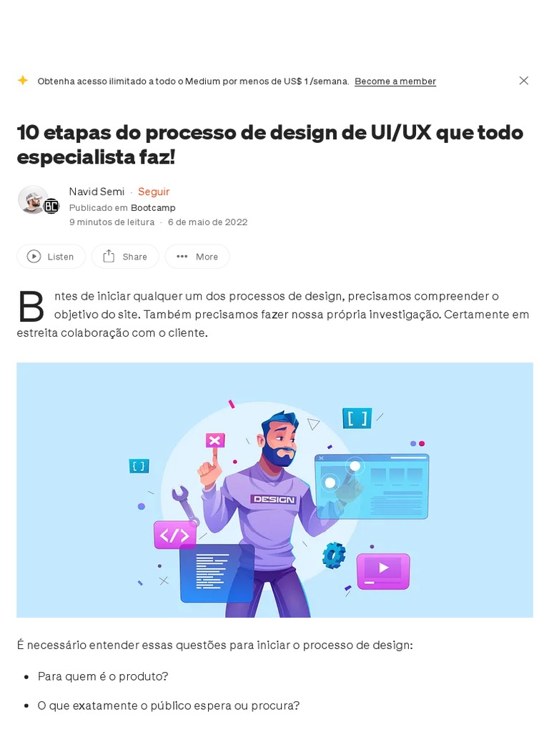 10 Steps of The UI - UX Design Process Every Expert Does! - by Navid ...
