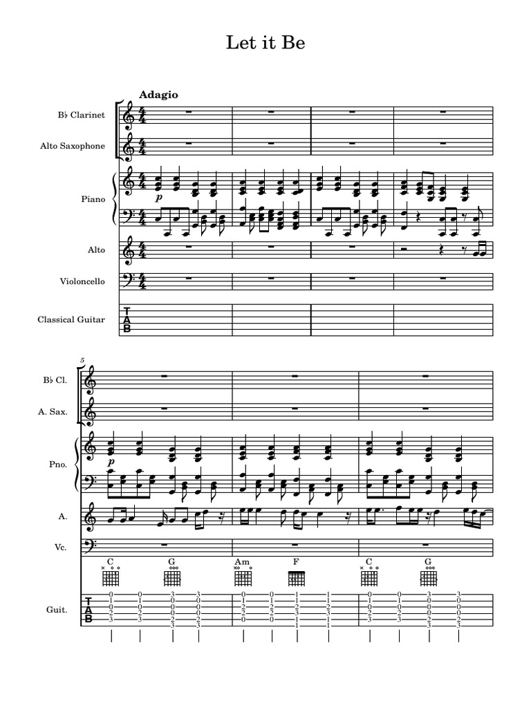 Let It Be | PDF | Music Theory | Sound Production