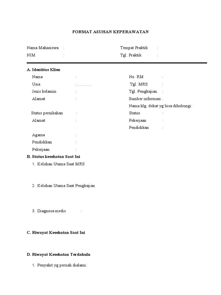Format Askep KMB | PDF