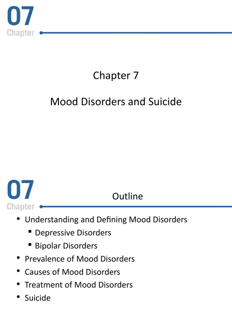 Barlow Durand 8E Powerpoint - CH 7 | PDF | Bipolar Disorder | Major Depressive Disorder