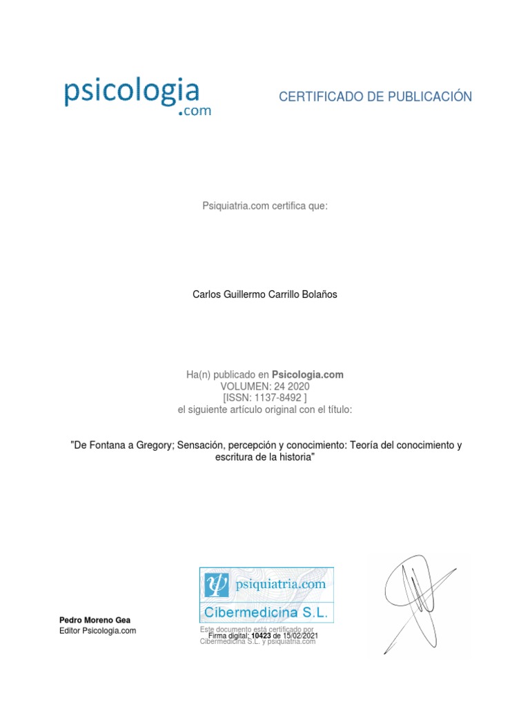 Cert. Pub. Fontana A Gregory | PDF