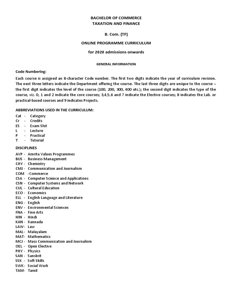 Amrita Ahead Bcom Curriculum Syllabus 2021 | PDF | Enterprise Resource ... Amrita Ahead Bcom Curriculum Syllabus 2021 | PDF | Enterprise Resource ...