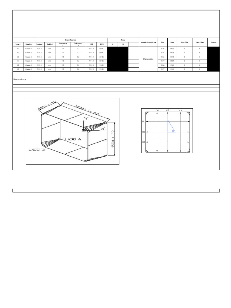 Reporte Dimensional | PDF