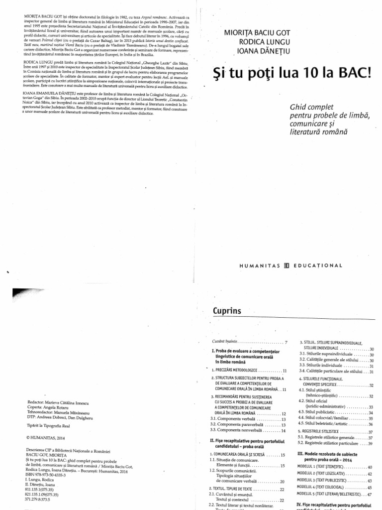 Si Tu Poti Lua 10 La Bac PDF | PDF