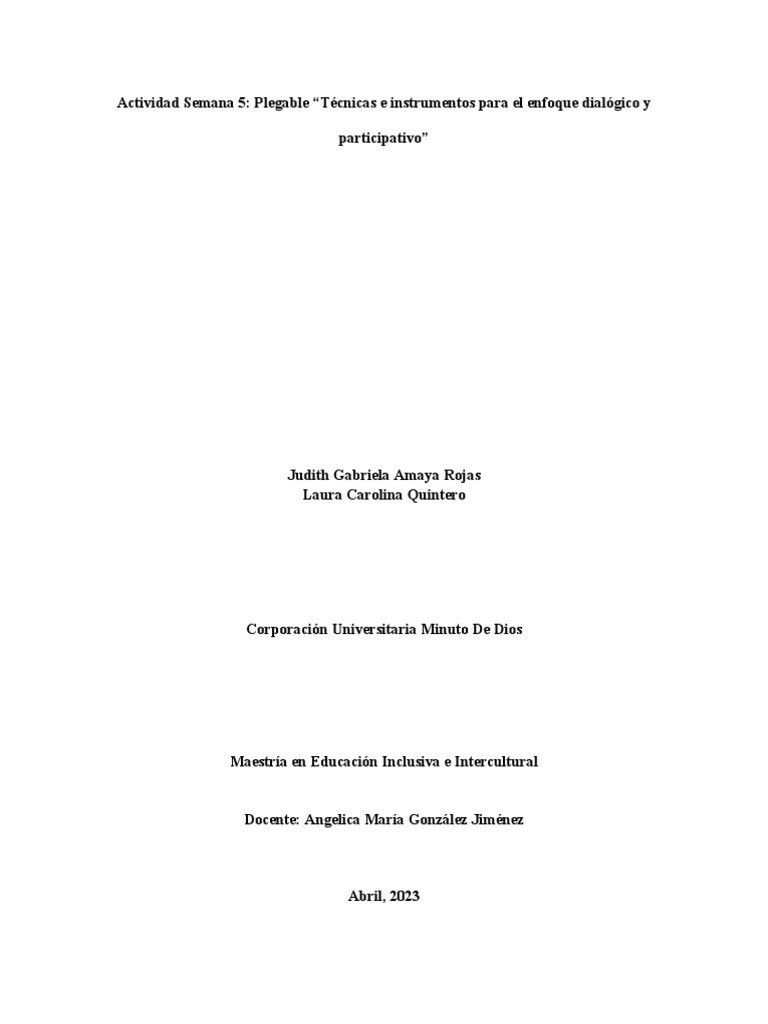 Amaya Judith Quintero Laura Plegable | PDF