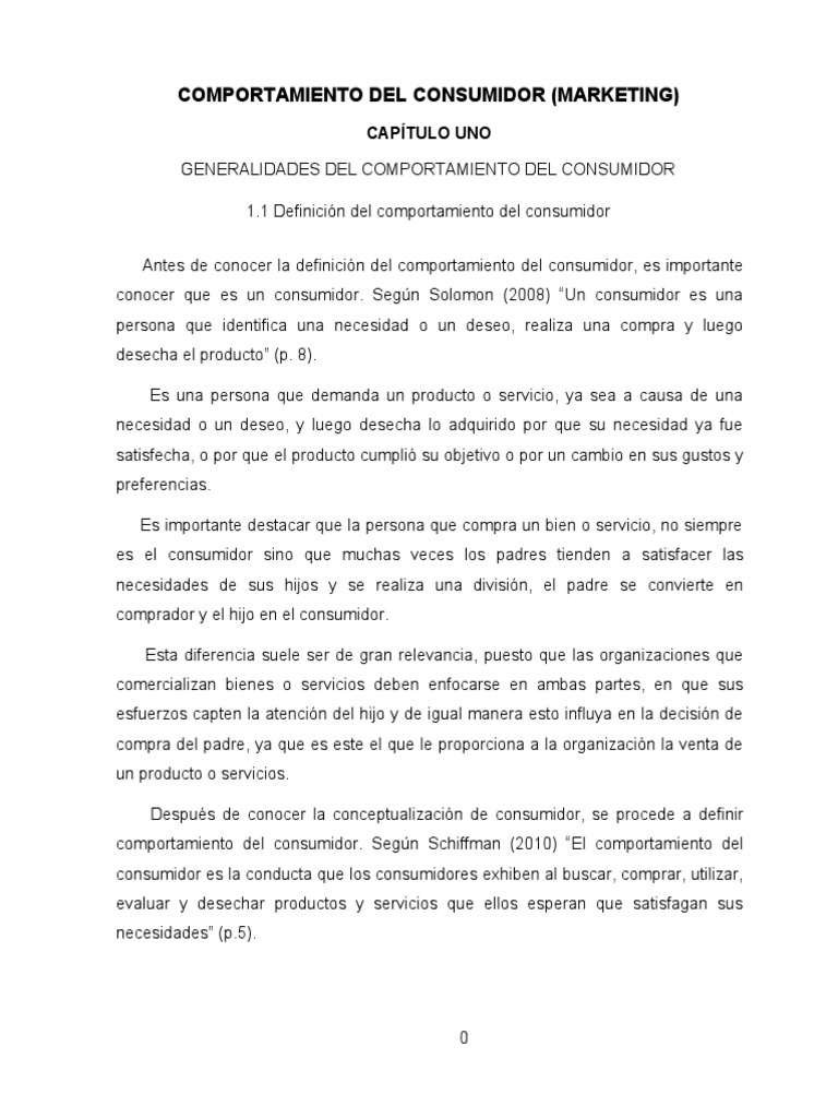 Comportamiento Del Consumidor Marketing | PDF | Comportamiento | Comportamiento del consumidor