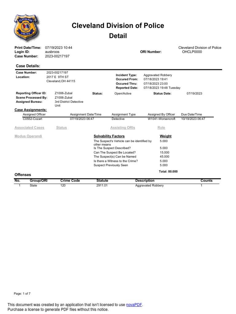 Perrion Winfrey Police Report | PDF | Sanitization (Classified ...