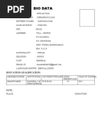 Simple Biodata Format | PDF