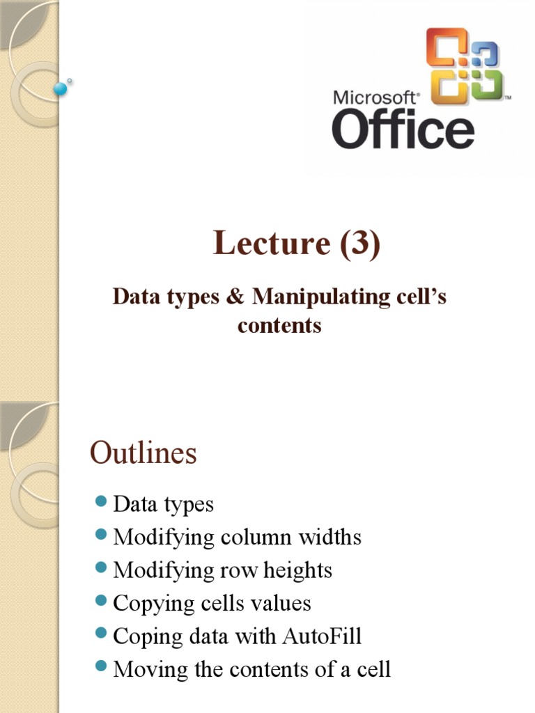 Lecture 2 Datatypes and Manipulating Cell's Contents | PDF | Software ... Lecture 2 Datatypes and Manipulating Cell's Contents | PDF | Software ...