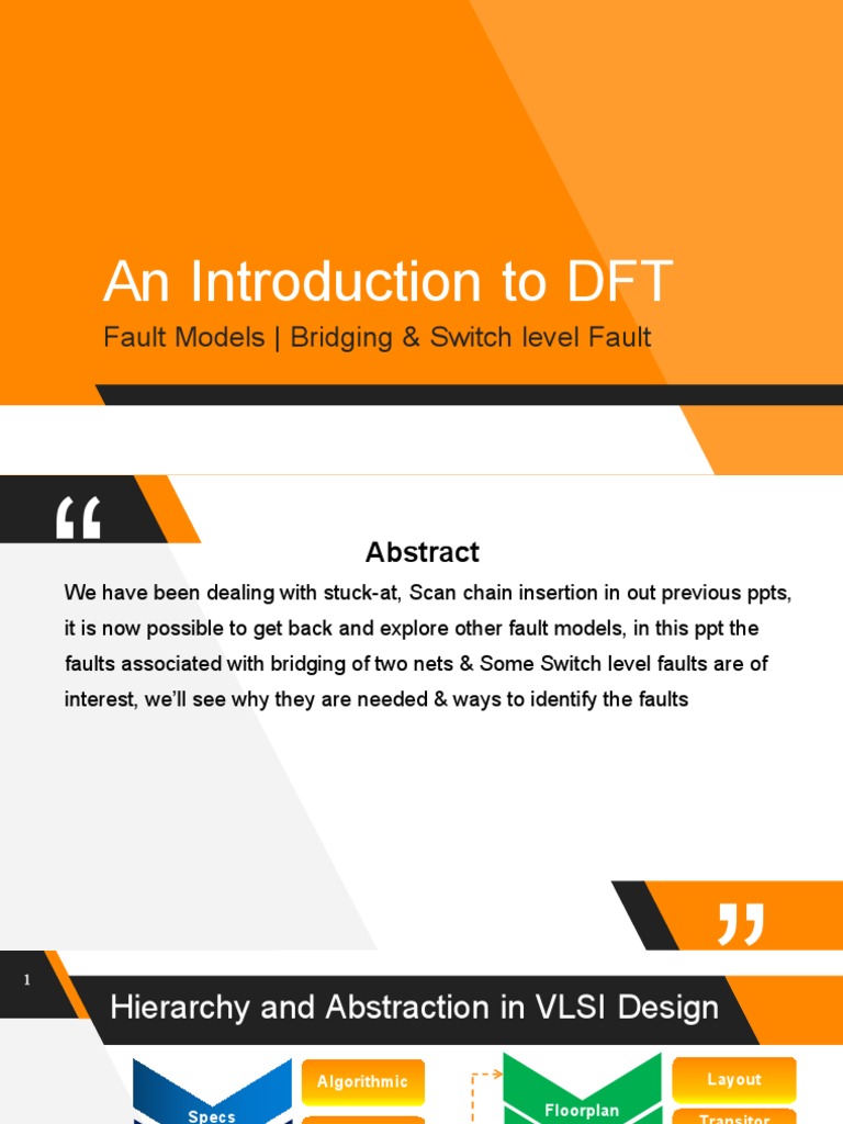 An Introduction To Dft Bridging And Switch Level Faults Pdf Logic