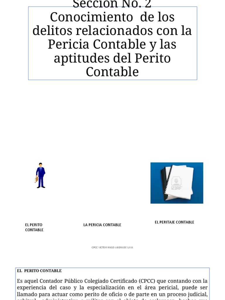 Delitos Relacionados Con La Pericia Contable | PDF | Contador | Testigo ...