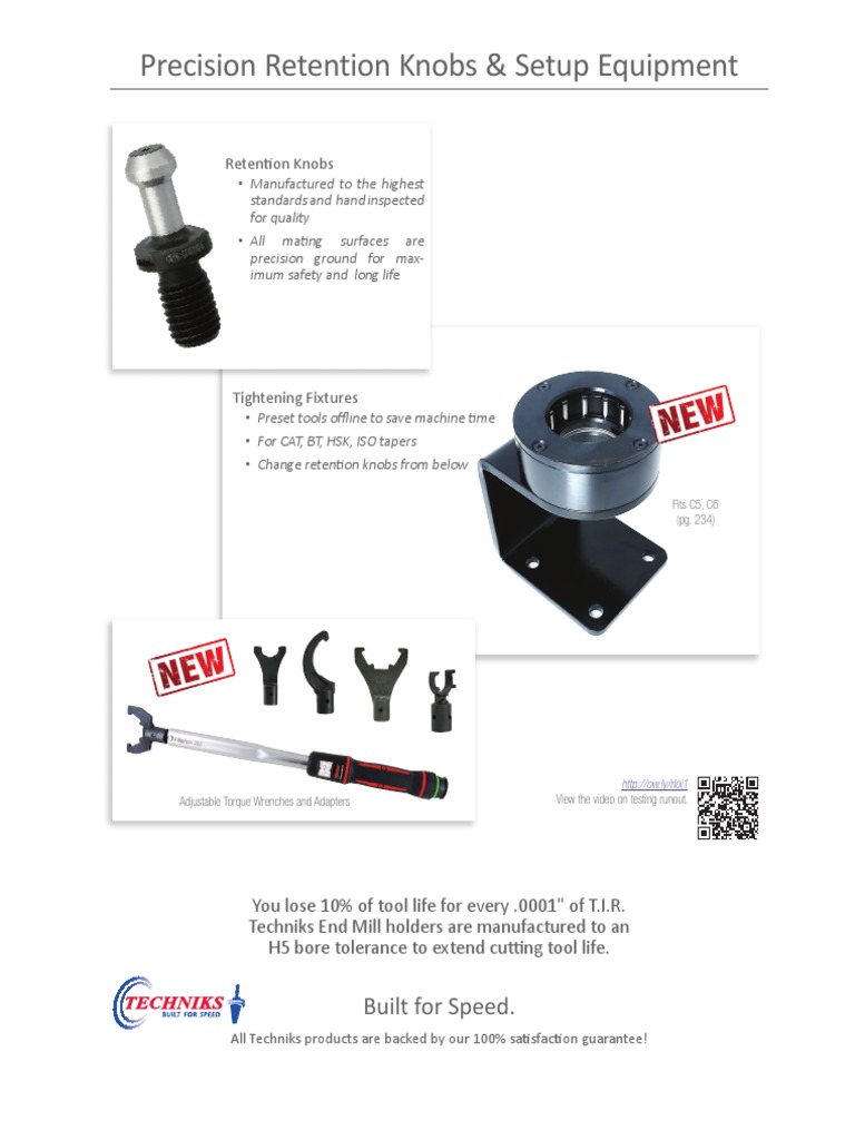 Cat40 Retention Knob Torque Specs Pdf Tools Metalworking