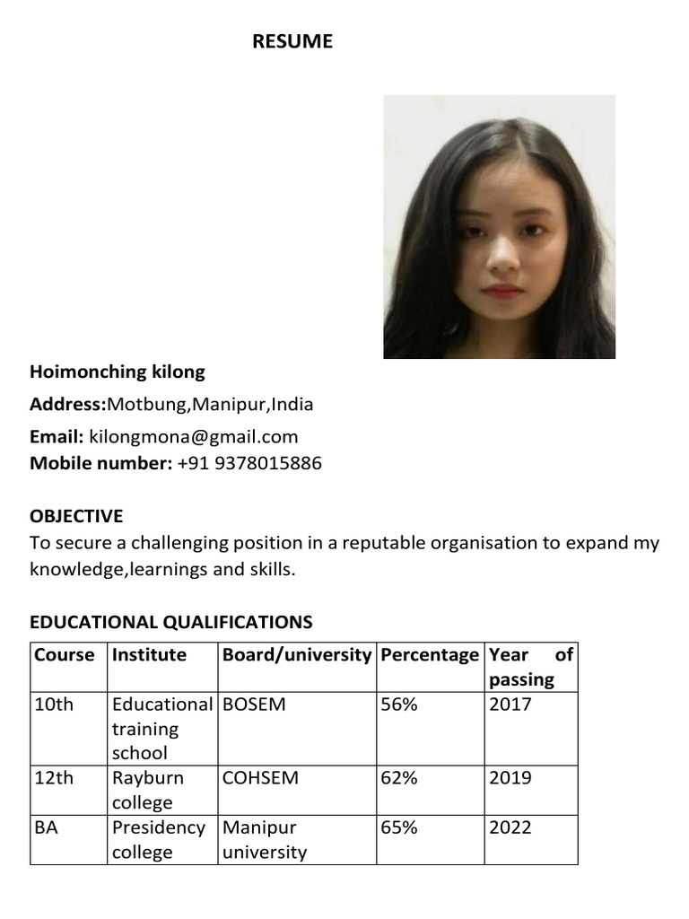 Resume Ho I Mon Ching Ki Long | PDF