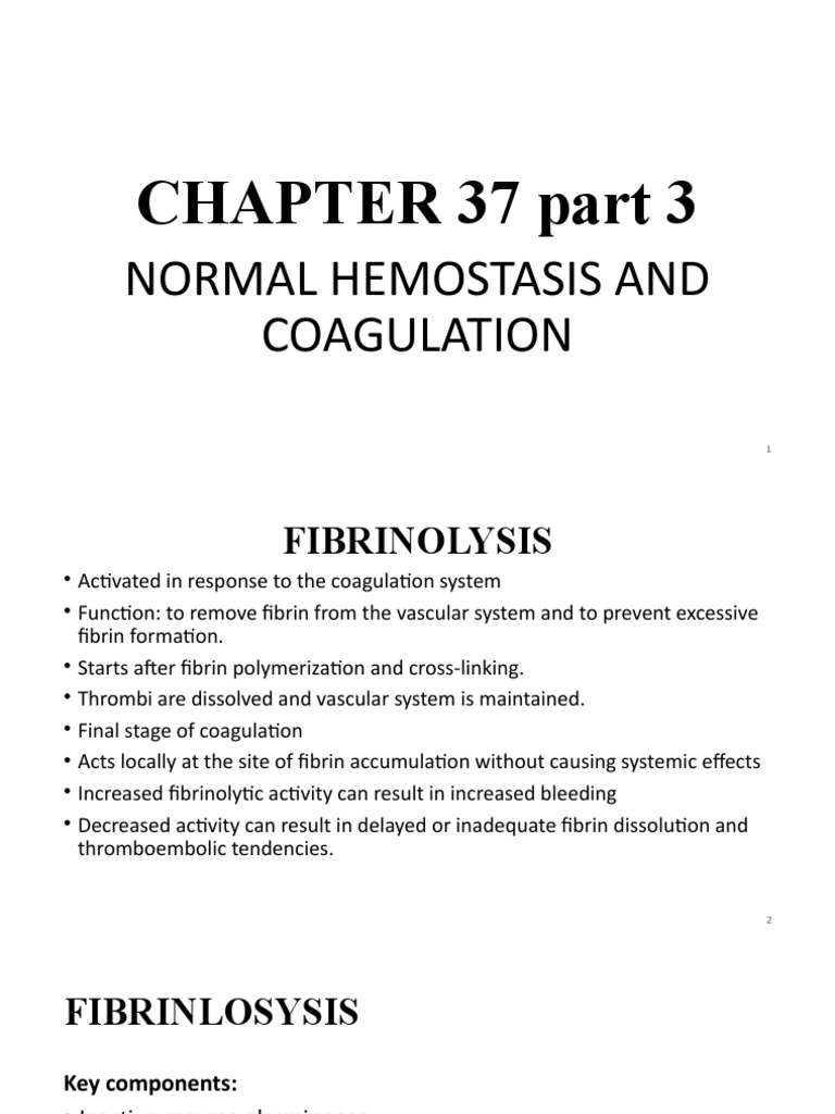 Chapter 35 Part 3 | PDF | Coagulation | Thrombus