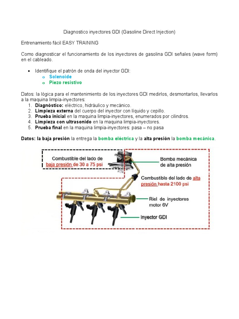Diagnostico Inyectores GDI | PDF