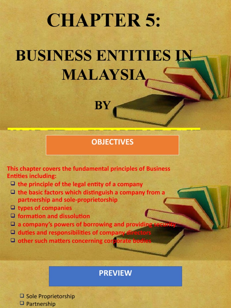 Chapter5 - Business Entities in Malaysia | PDF | Sole Proprietorship ...