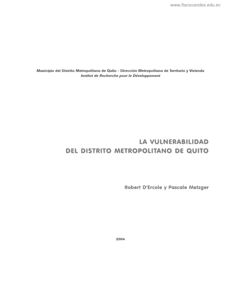 LFLACSO Dercole 15995 PUBCOM | PDF | Riesgo | Agua