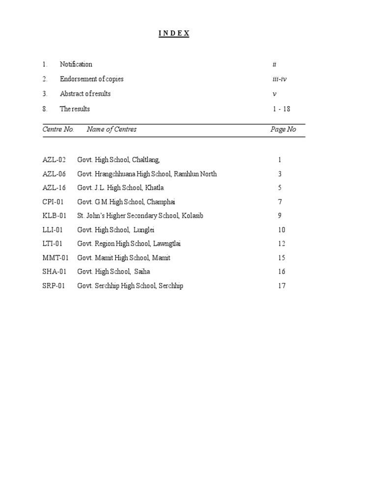 MBSE HSLC Special Exam Results 2016 | PDF | Secondary Education ...