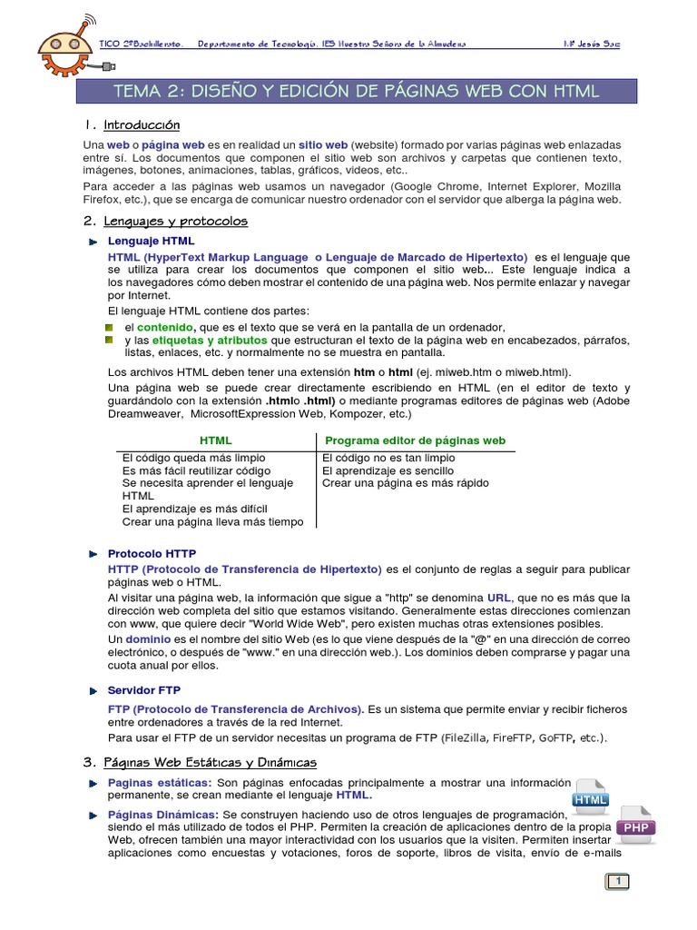 Diseño Web HTML: Guía Completa | PDF | HTML | Red mundial