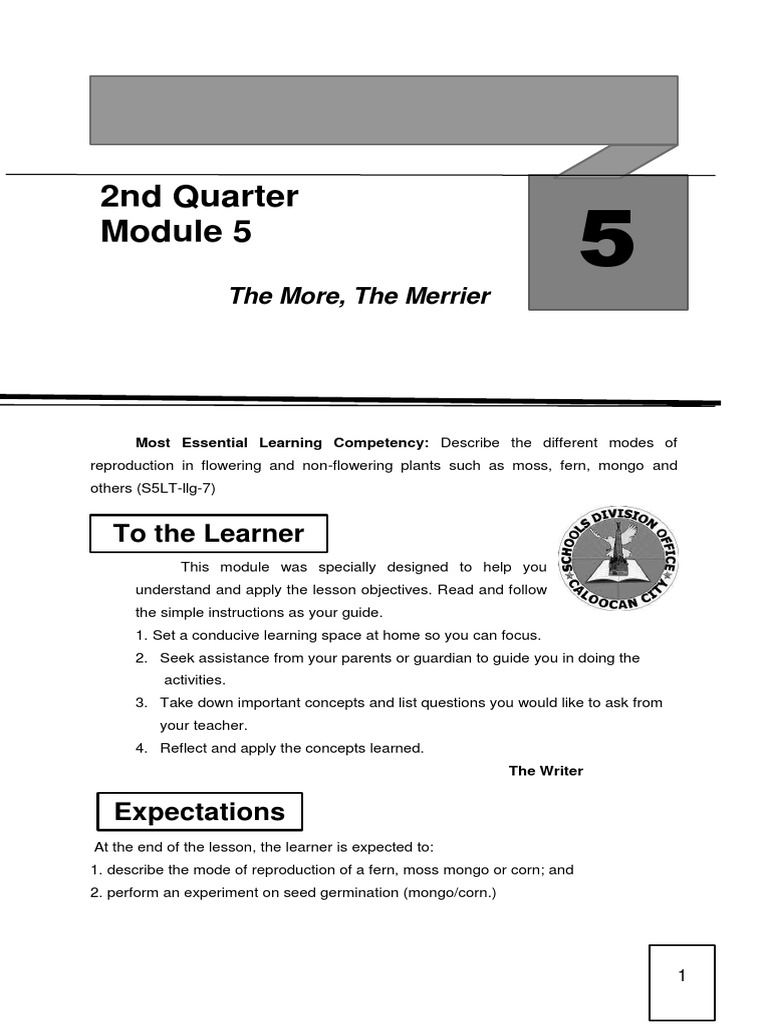 DownloadScience 5 Q2 Week 5 | PDF | Plant Reproduction | Flowers