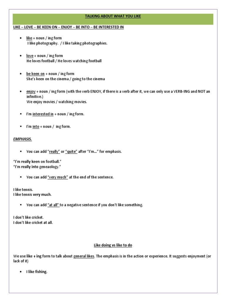 Talking About What You Like | PDF | Linguistics | Linguistic Morphology