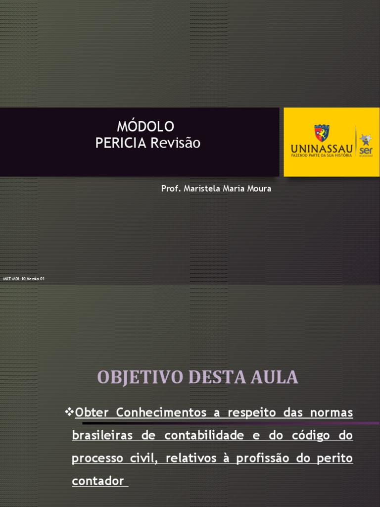 Módolo Pericia Revisão | PDF | Prova (jurídico) | Contabilidade