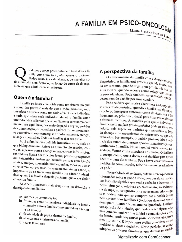 Psico Oncologia | PDF