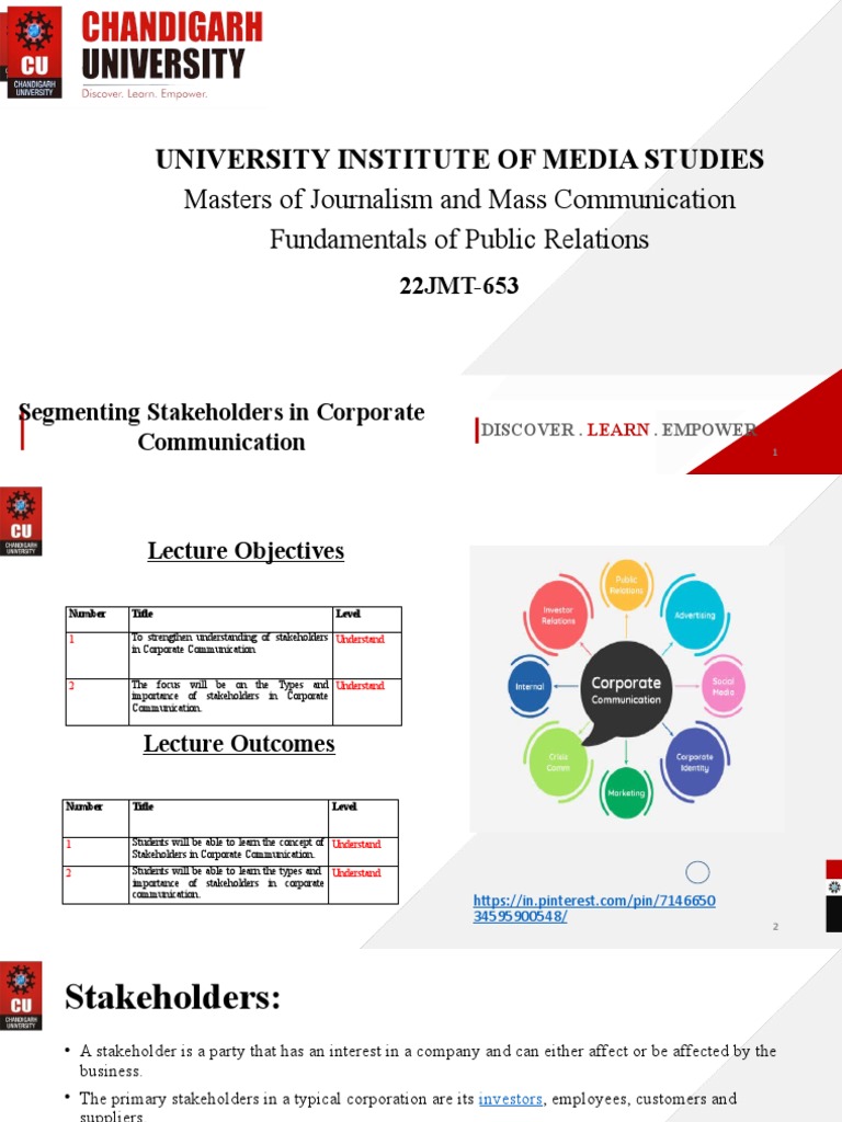 Segmenting Stakeholders in Corporate Communication | PDF | Stakeholder ...