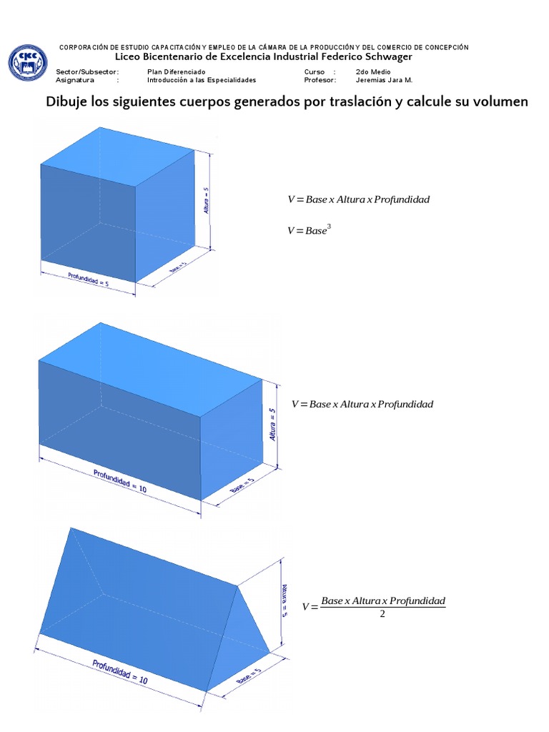 Calcular volumen de un cuerpo 3D | PDF