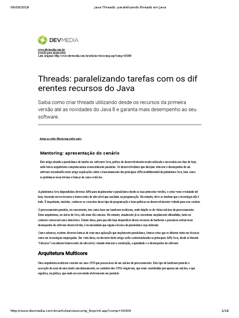 Java Threads - Paralelizando Threads em Java | PDF | Thread ... Java Threads - Paralelizando Threads em Java | PDF | Thread ...