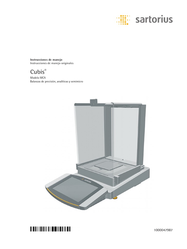 Manual Cubis Mca Semi Micro Analytical Precision Balances Wmc6027 S Data | PDF | Balanza ...