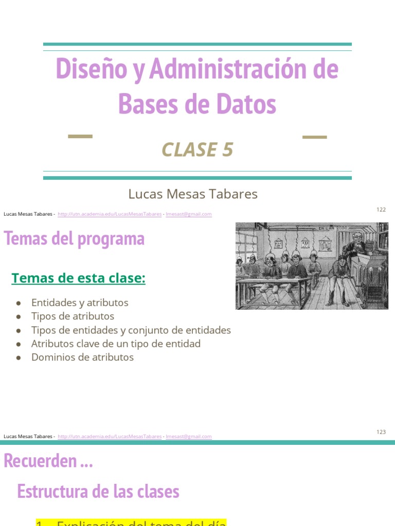 2021 Diseño y Administración de Bases de Datos - Clase 5 | PDF | Diseño ...