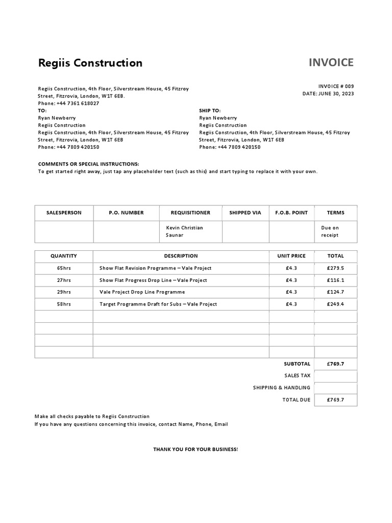 Kcs Invoice | PDF | Receipt | Business Documents